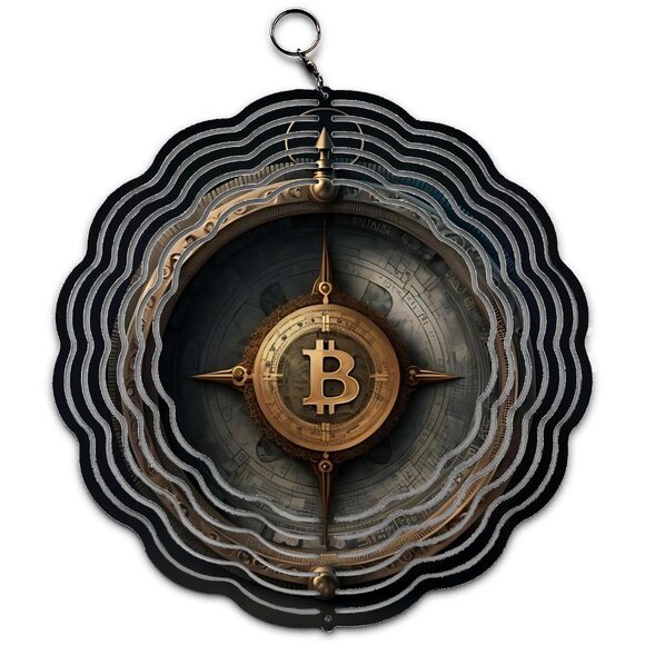 Design | Btc Compass Digital Currency Logo Design Wind Spinner | Poshmark